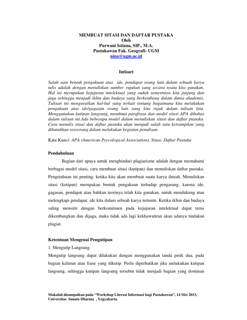 Cara Menulis Sitasi: Panduan Lengkap Untuk Mencantumkan Referensi Dalam ...